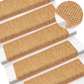 Samolepicí rohože na schody Sisal-Look 30 ks 65x21x4cm sisal 3365889