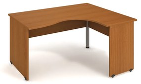 Stůl ergo levý 160*120 cm - Hobis Gate GE 2005 L Dekor stolové desky: třešeň, Dekor lamino podnože: třešeň, Barva nohy: stříbrná