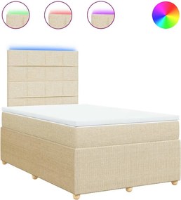 Box spring postel s matrací krémová 120x200 cm textil 3294328