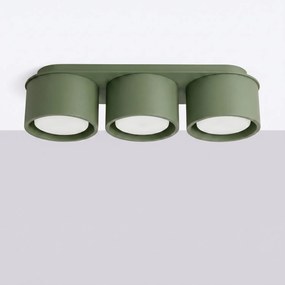 Sollux Lighting Stropní svítidlo MODO 3 olivově zelené GX53