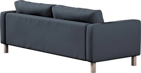 Potah na pohovku IKEA Karlstad, 3-místná, rozkládací barva modrá látka pletený vzor