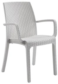 Plastová židle VERONA s područkami bílá