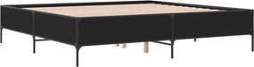 Rám postele černý 180 x 200 cm kompozitní dřevo a kov 3279782