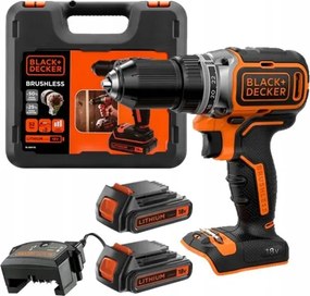 akumulátorová aku vrtačka 18V, Black+Decker [BL186K1B2-QW] 2x2,0Ah
