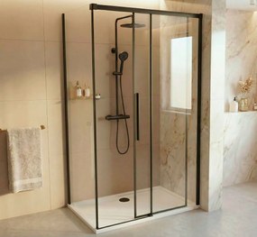 Gelco Luxor Black sprchový kout obdélníkový 120 x 90 x 200 cm L/P varianta posuvné černá čiré sklo GU1212BGU5690B