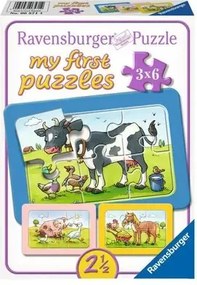 Ravensburger Zvířecí kamarádi / 3 x 6 dílků / od 2 let