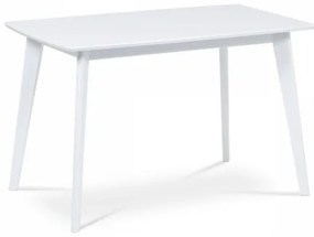 Jídelní stůl pro 2 -4 osoby bílý masiv 120x75 AUT-008 WT