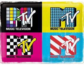 Postershop Plechová cedule: MTV Logo Pop Art - 40x30 cm