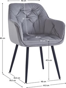 Kondela Designové křeslo, světlešedá Velvet látka, FEDRIS 2 NEW