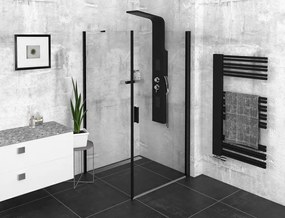 Polysan, Zoom Line Black obdélníková sprchová zástěna 900x800mm L/P varianta, ZL1290BZL3280B