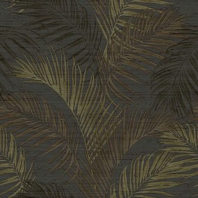 Luxusní hnědá vliesová tapeta s palmovými listy, 33319, Tradizioni, Cristiana Masi by Parato