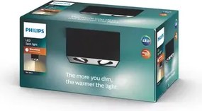 Philips Box 2x4,5W černá / LED stropní bodové svítidlo / 1000 lm / 220