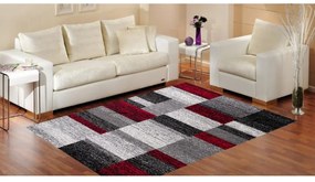 Kusový koberec Clea šedočervený 140x190cm