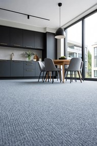 Vopi, Metrážový koberec Alassio modrošedý - neúčtujeme odřezky z role, na míru, šíře 2m,3m,4m, modrá, filc, kuchyně