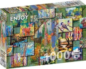 ENJOY Puzzle Lesní koláž / 1000 dílků / od 14 let