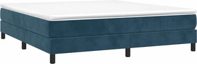 Box spring postel s matrací tmavě modrá 180x200 cm samet 3144349