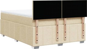Box spring postel s matrací krémová 140x200 cm textil 3287089
