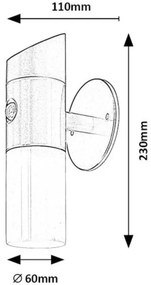 Rabalux 77030 - LED Solární nástěnné svítidlo LUTTO LED/1W/3,7V IP44 černá