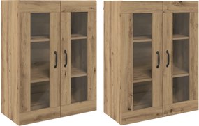 Nástěnné skříňky 2 ks dub artisan 69,5 x 34 x 90 cm 3394537