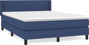 Box spring postel s matrací modrá 140x200 cm textil 3129879