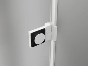 Mexen Lunar-B sprchové dveře otočné levé 80 cm, transparentní, bílé - 832-080-000-20-00-L