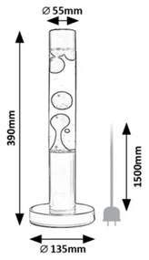 Rabalux 76029 - LED Lávová lampa LAVASTIC LED/25W/230V