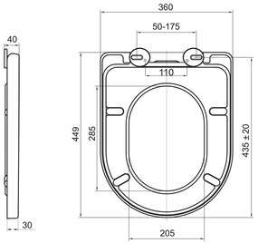 Mereo WC závěsné kapotované RIMLESS 490x370x360 vč.sedátka keramika bílé VSD82S2 Koupelny Bernold