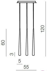 Minimalistické svítidlo Stylo 3 bílé
