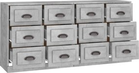 Příborníky 2 ks betonově šedé kompozitní dřevo 3185283