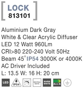 Venkovní LED svítidlo Lock