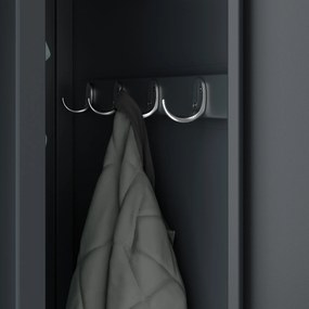 Šatní skříň pro zaměstnance 4dílná hluboká antracitová, 800x1800x600 mm: KACPER D600