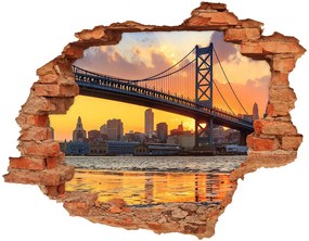 Wallmuralia Fototapeta díra na zeď 3D Most Filadelfie 90x70 cm