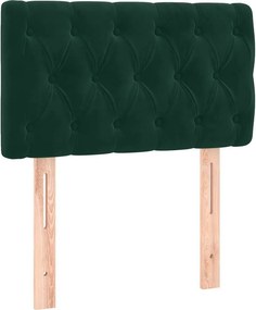 Box spring postel s matrací tmavě zelená 80 x 200 cm samet 3127640