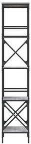 Petromila Knihovna s 5 policemi šedá sonoma 59x35x171 cm kompozitní dřevo