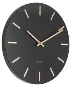 Hodiny nástěnné CHARM KARLSSON Ø30 cm, černé Present time KA5821BK