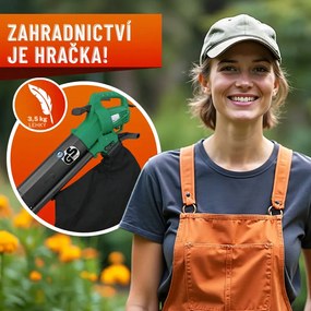 Elektrický vysavač listí WOLF, 3v1, zelená/černá Gardebruk