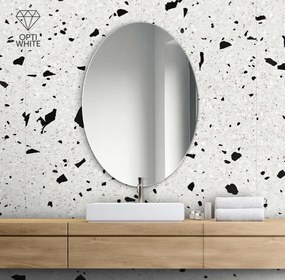 Zrcadlo Oval Opti white Rozměr: 45 x 60 cm