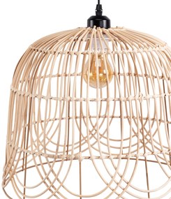 Toolight Boho, stropní svítidlo 40cm 1xE27 APP1352-1CP, černá-přírodní hnědá, OSW-05765