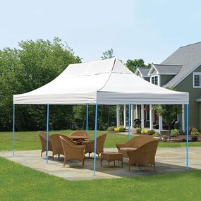 Skládací zahradní pavilon - různé typy - 2,9x5,7 - bílá - pavilon