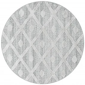 Ayyildiz koberce Kusový koberec Pisa 4707 Grey kruh - 120x120 (průměr) kruh cm