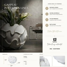 Designový květináč Gaspeau Lines 44 cm bílý