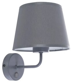 TK LIGHTING Nástěnné svítidlo - MAJA 1880, 230V/15W/1xE27, tmavě šedá