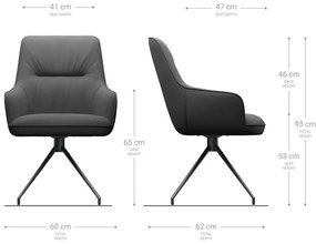 Jídelní židle Zelia-Flex křížová podnož zúžená nerezová ocel samet