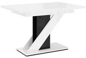 Moderní stůl Eksuper, Barva: bílý lesk / černý lesk
