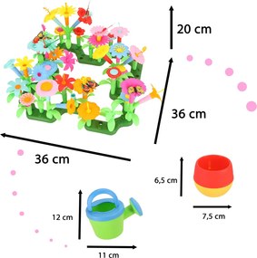 Květiny kreativní bloky květinová zahrada 175 prvků