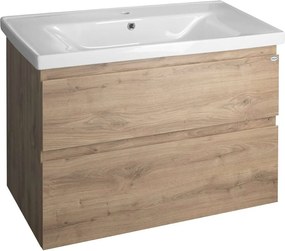 Aqualine Altair - Umyvadlová skříňka 60x87x45 cm, 2 zásuvky, dub emporio AI390