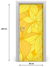 Samolepící fototapeta na dveře žluté květiny 85x205 cm