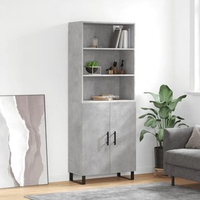 vidaXL Skříň highboard 69,5 x 34 x 180 cm kompozitní dřevo [3189279] Barva: Betonová šedá