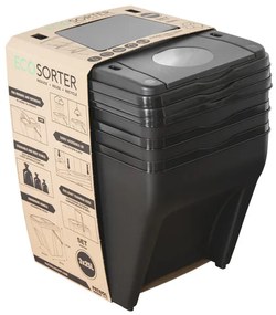 Stohovatelný odpadkový koš ECOSORTER na tříděný odpad 3x25l 16395