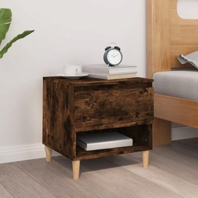 Noční stolek kouřový dub 50 x 46 x 50 cm kompozitní dřevo